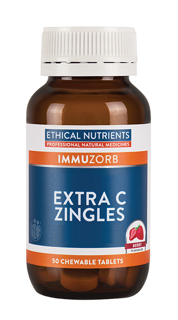 Ethical Nutrients IMMUZORB Extra C Zingles Orange Chewables 50 Tabs ...